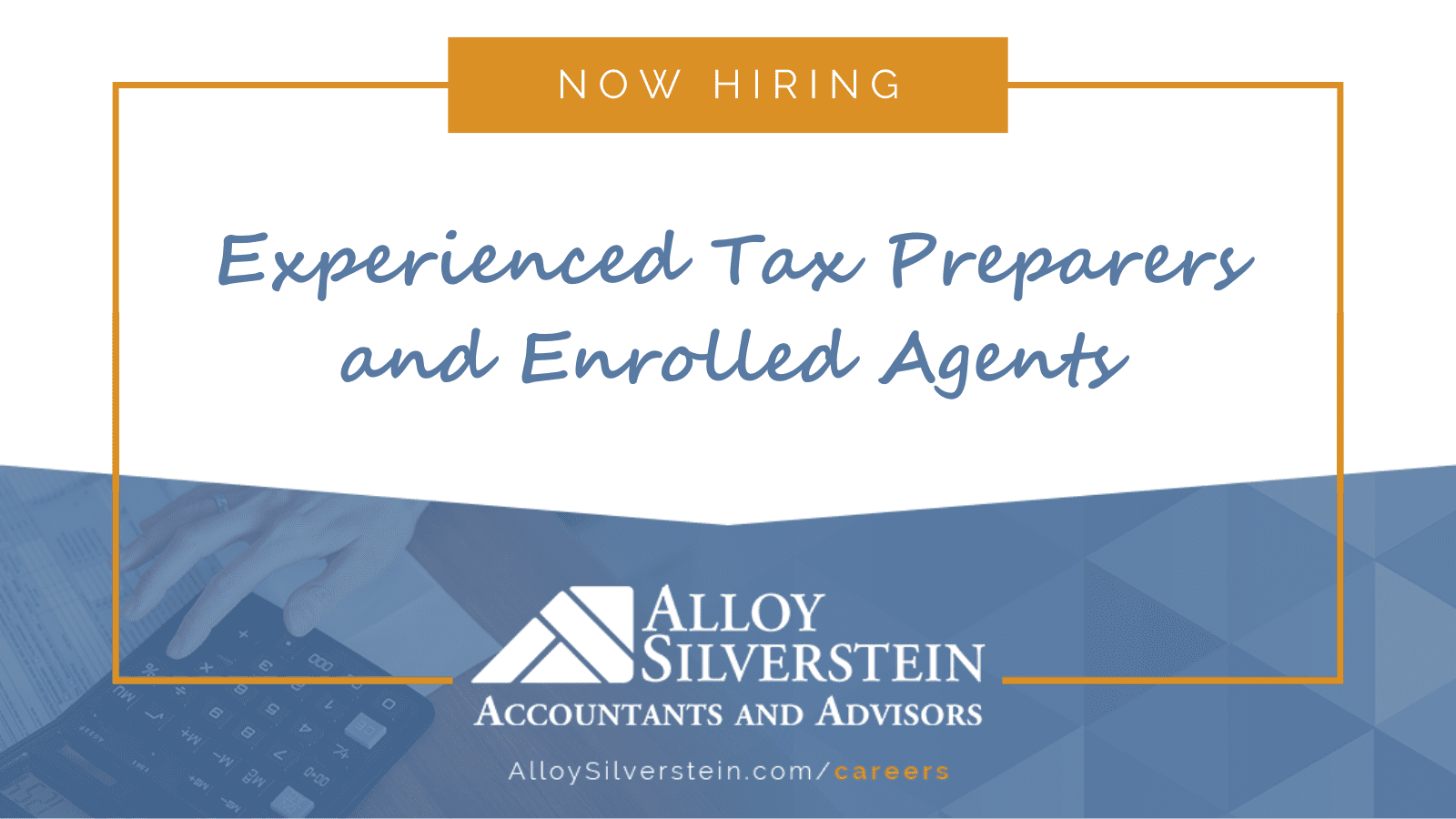 Experienced Tax Preparers and Enrolled Agents Positions Available